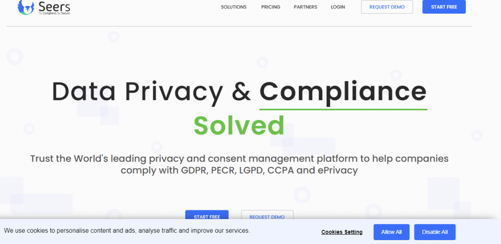 Cookie Consent Banner - Free GDPR Compliant | Seers Cookie Consent Banner - Free GDPR Compliant | Seers