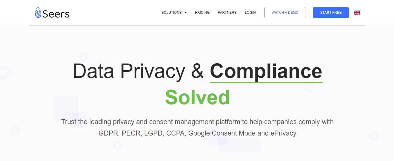 Cookie Consent Banner - Free GDPR Compliant | Seers